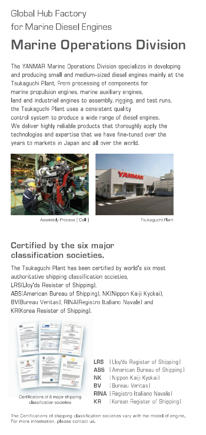 YANMAR Marine & Industrial Large Diesel Engine Product: Engine Rating ...