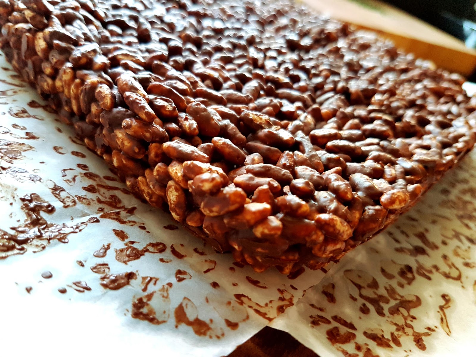 Chocolade reep van gepofte rijst