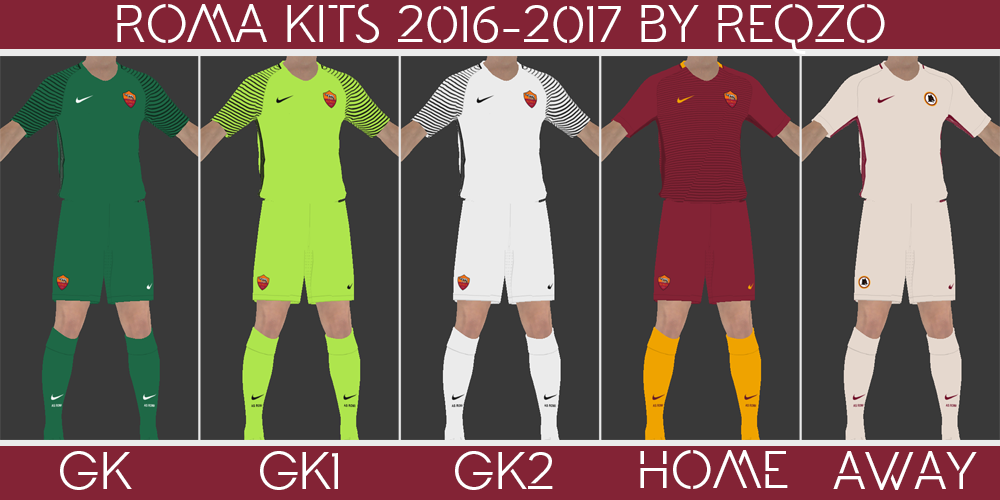 KITS FOR PES: ROMA kits 2016-2017 by ReQzO