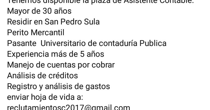 Asistente Contable - SPS