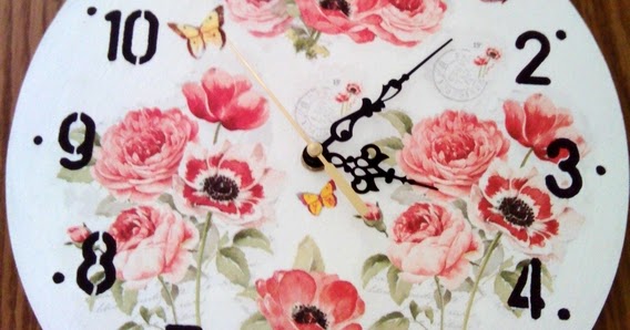 Ceasuri de perete cu maci ~ Flori handmade boutique