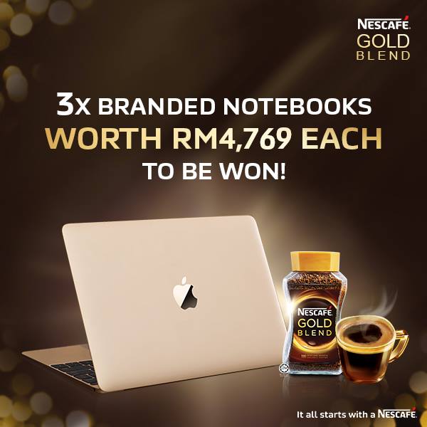 NESCAFÉ Gold Blend Contest : 3 branded notebooks worth RM4,769 each ...