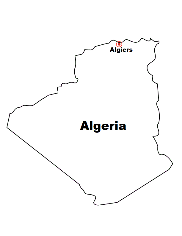 Blog de Biologia: Algeria Map coloring page