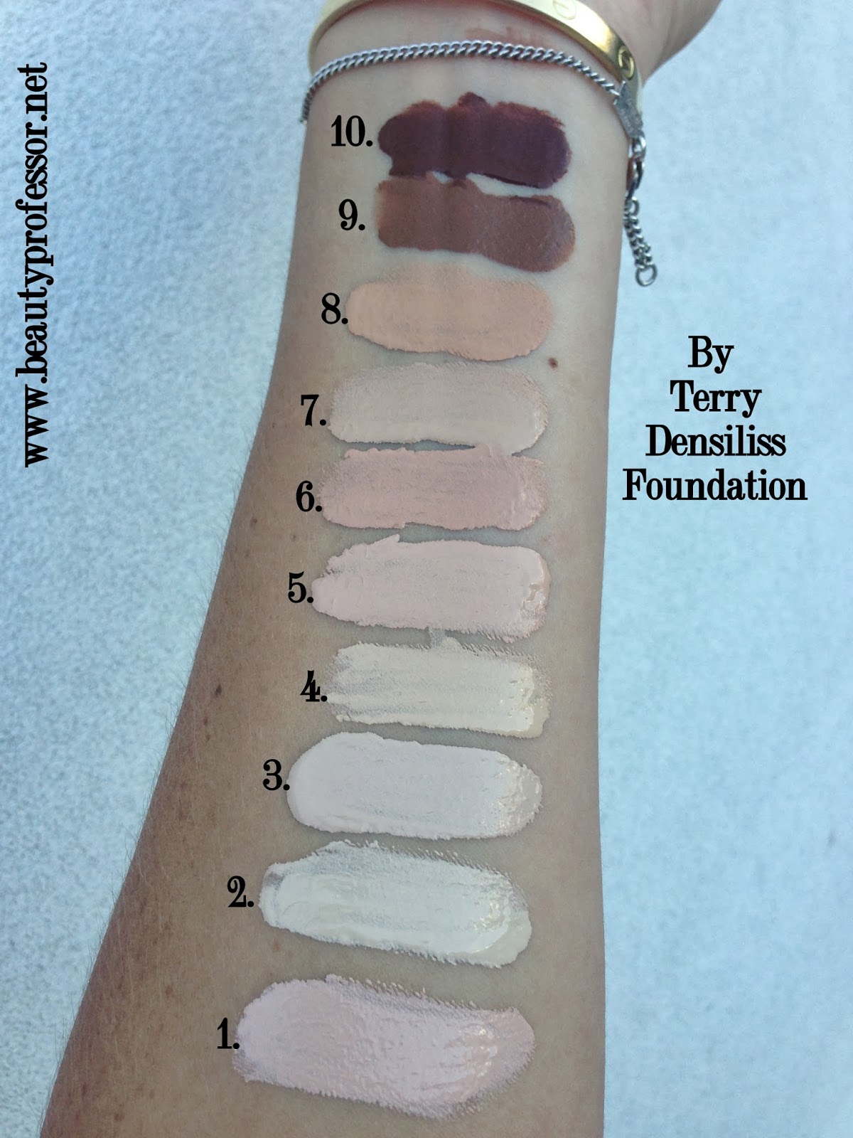 Beauty Professor: By Terry Densiliss Foundation...Swatches of Every Shade!