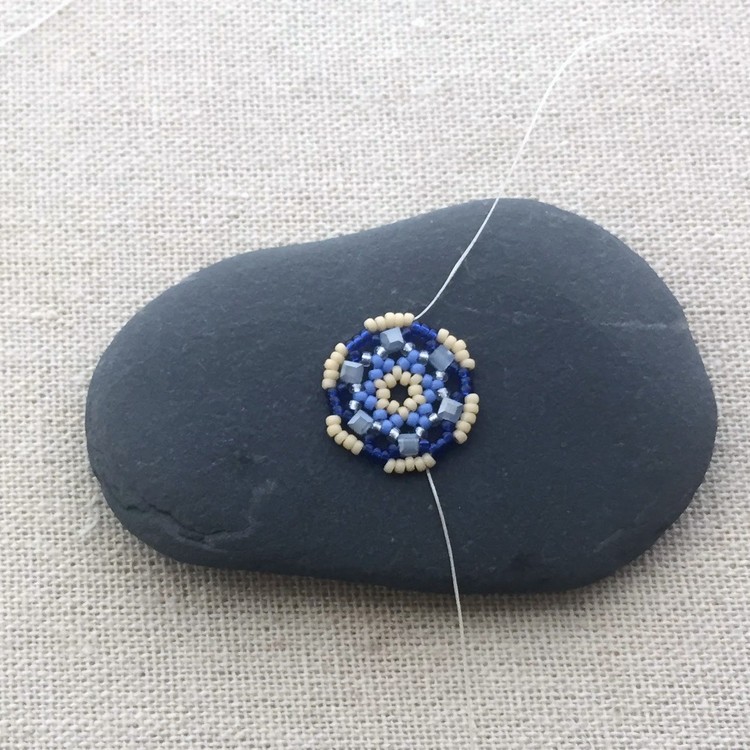 Lisa Yang Jewelry : Fancy Beaded Mandala Pendant with Circular Netting ...