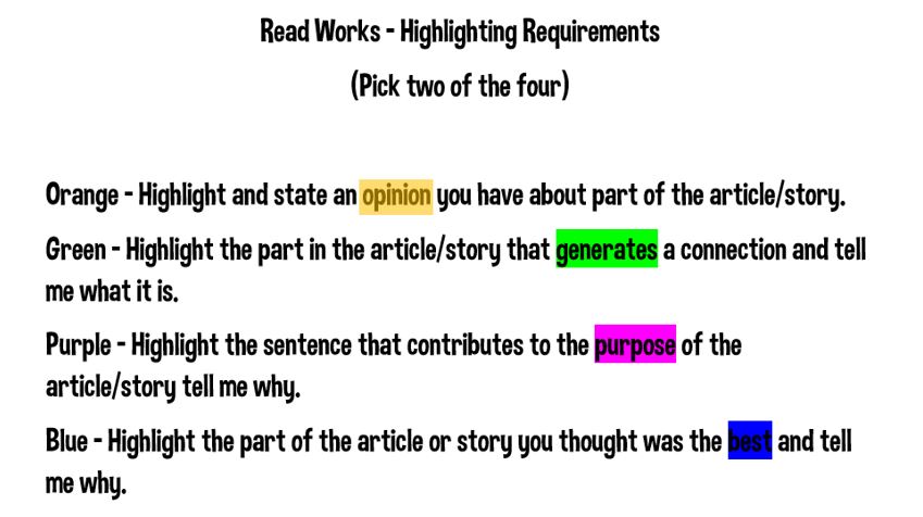 ReadWorks Annotating Feature (Free Resource)