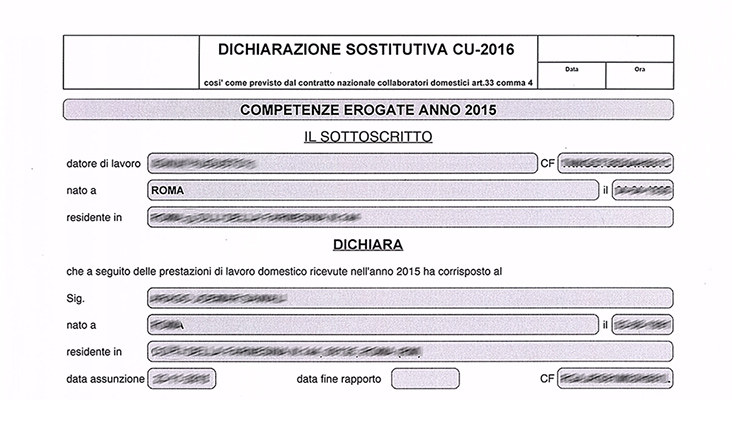 Lavoro Domestico | Colf e Badanti | Massimo De Luca: CUD 2016 per i ...