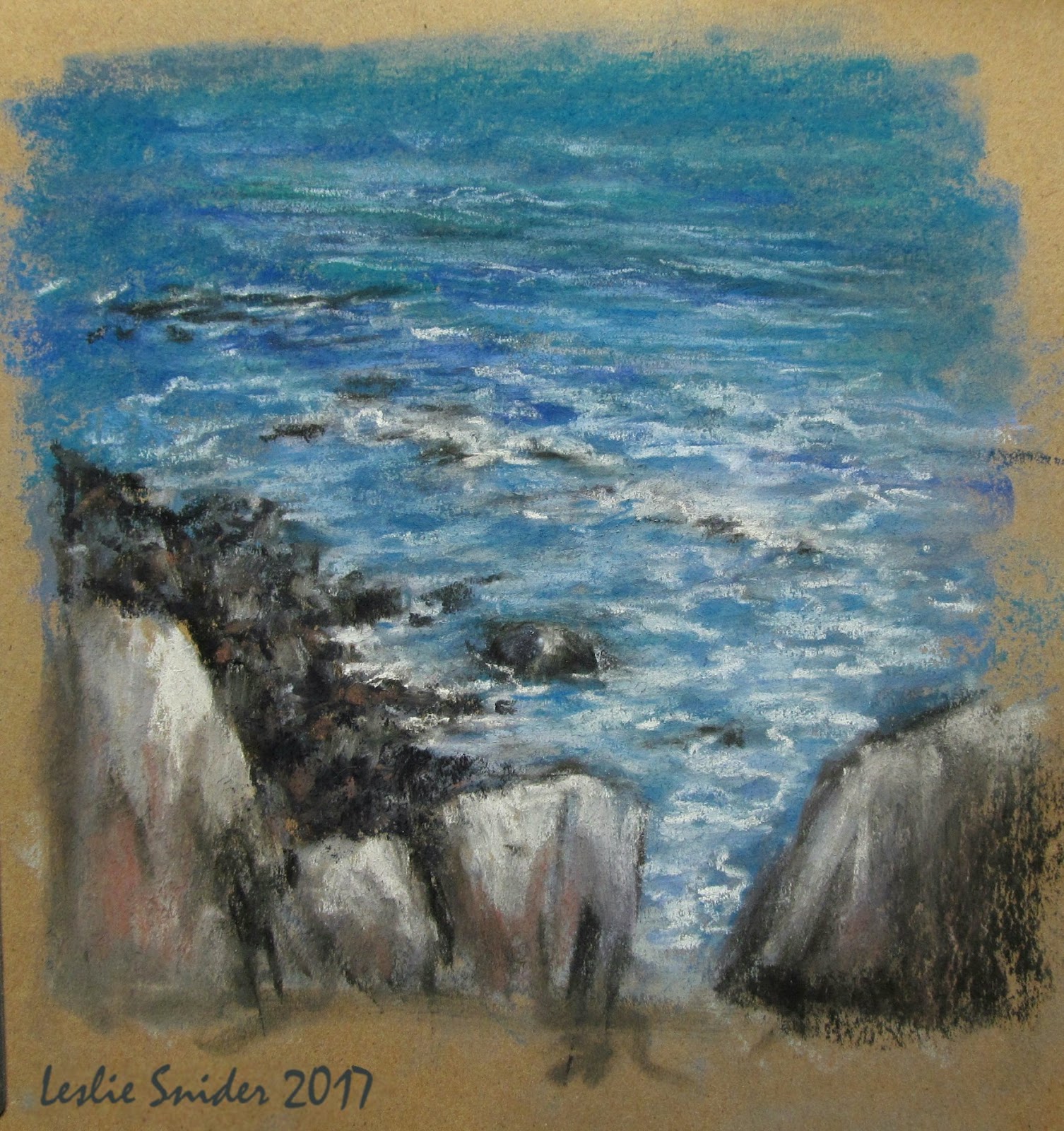 Sketches, painting and photography by Leslie Snider: Rocky Shoreline ...