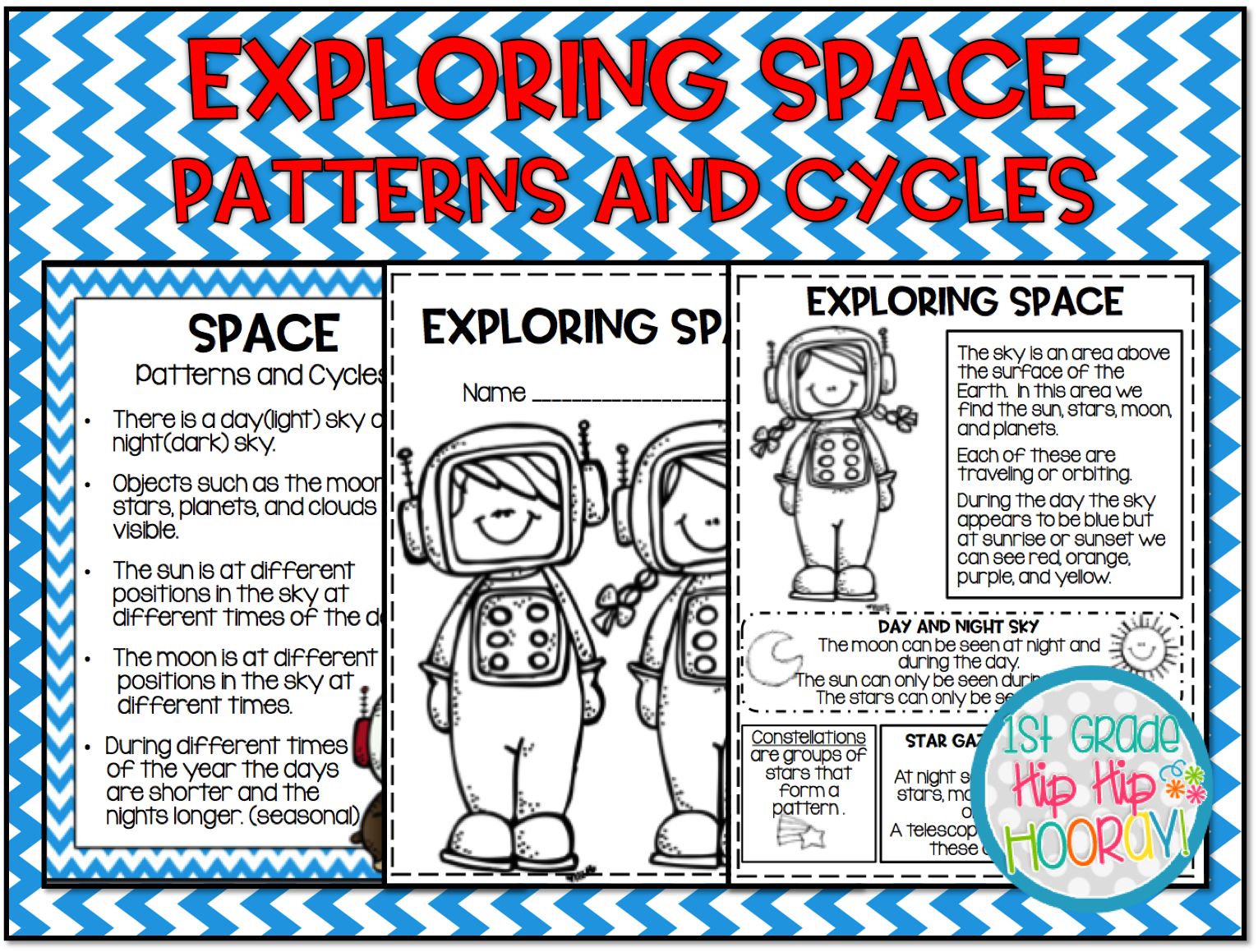 1st Grade Hip Hip Hooray!: Exploring Space Cycles and Patterns