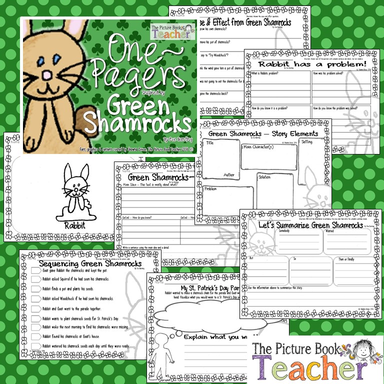 Green Shamrocks by Eve Bunting - Teaching Tips | The Picture Book ...