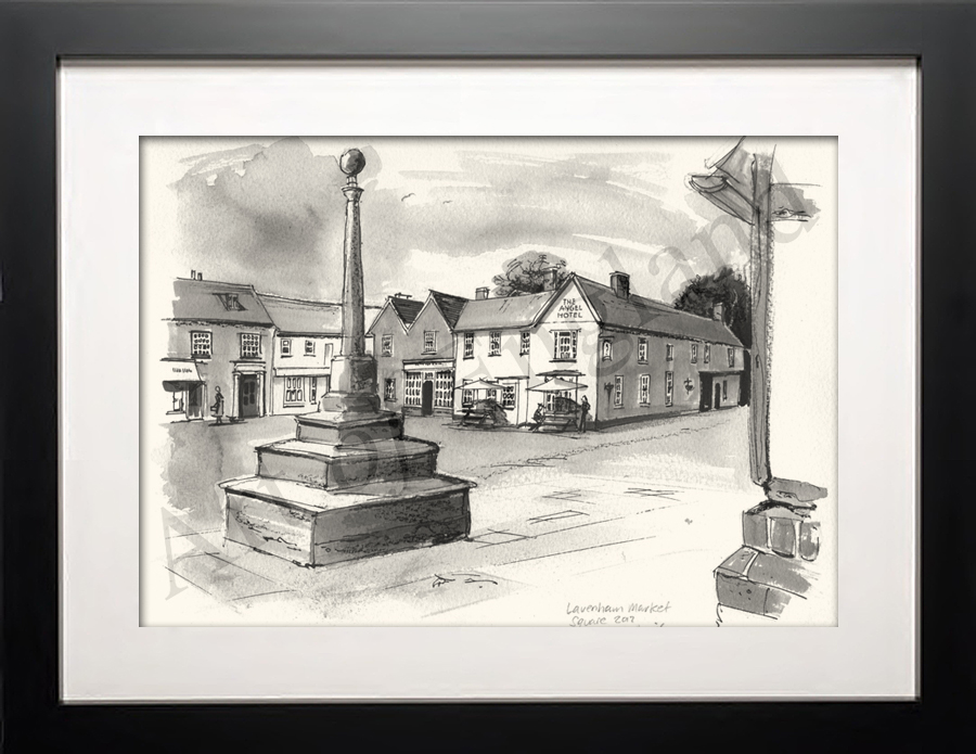 The Art of England - Drawings and Prints: Drawing of Lavenham Market Square