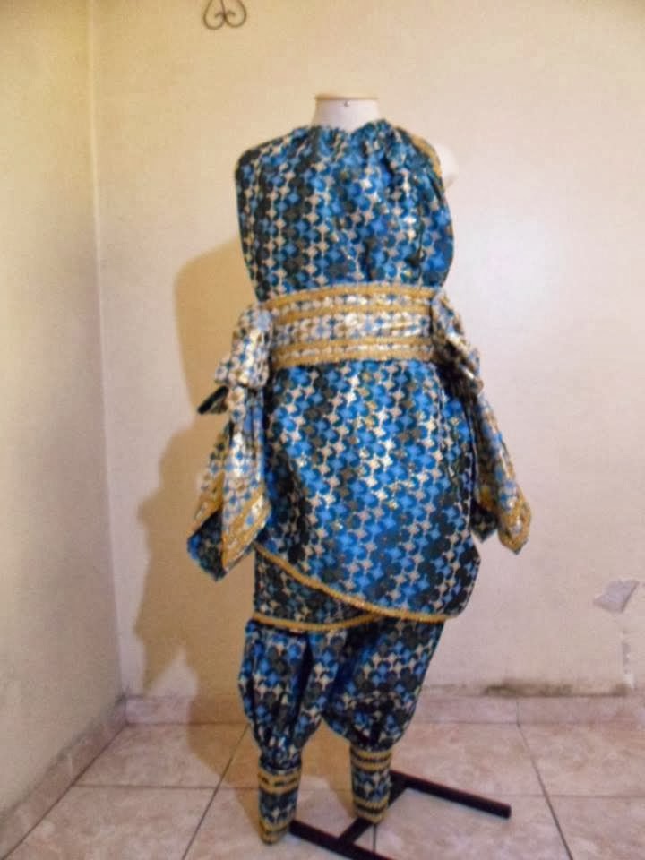 Ateliê Onirá: Logun Edé - Azul com detalhes Dourados