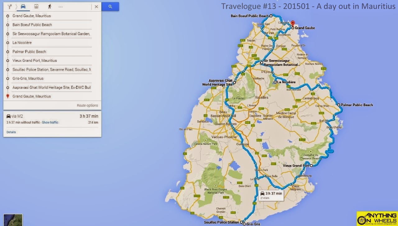 ANYTHING ON WHEELS: Travelogue #13 - A day out in Mauritius