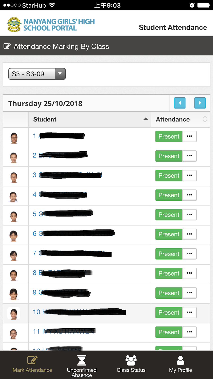 Register number in SDMS