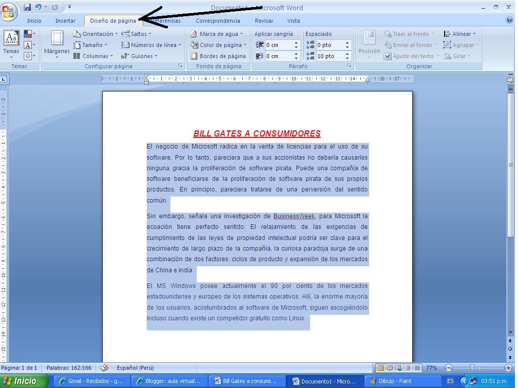 aula virtual de Jorge Antonio: Cómo crear columnas en Word