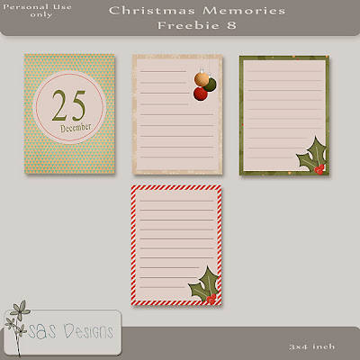 Sas Designs: Christmas Freebie day 7 & 8
