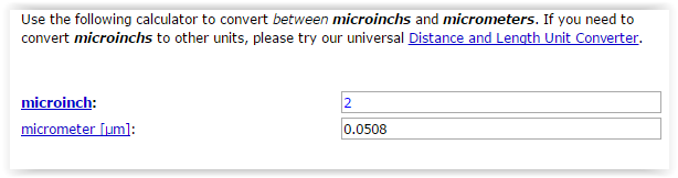 PCB Designer: Microinch to Micrometer Conversion Calculator