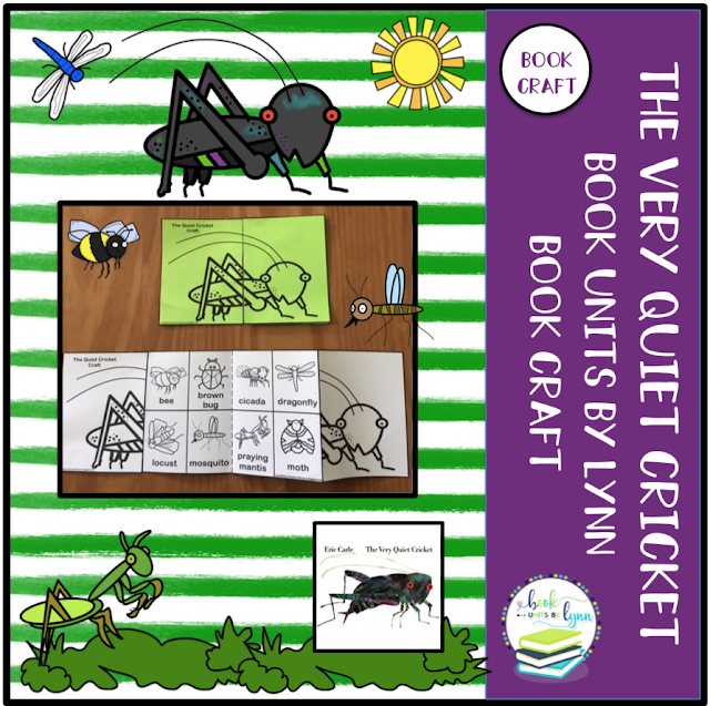 THE VERY QUIET CRICKET BOOK CRAFT ~ Book Units by Lynn