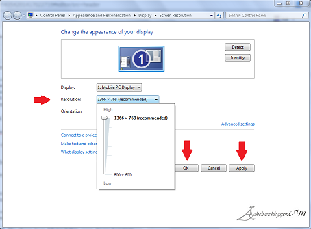 Cara Merubah Ukuran Resolusi Layar Dekstop Komputer - gurumulia