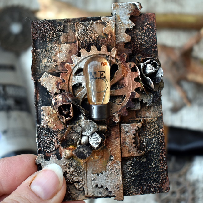 Mezzanotteskapar- Mixed Media made by Katja: Fall inspired ATC cards