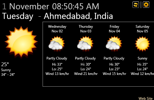 Weather Application C Jquery 2 Dotnet