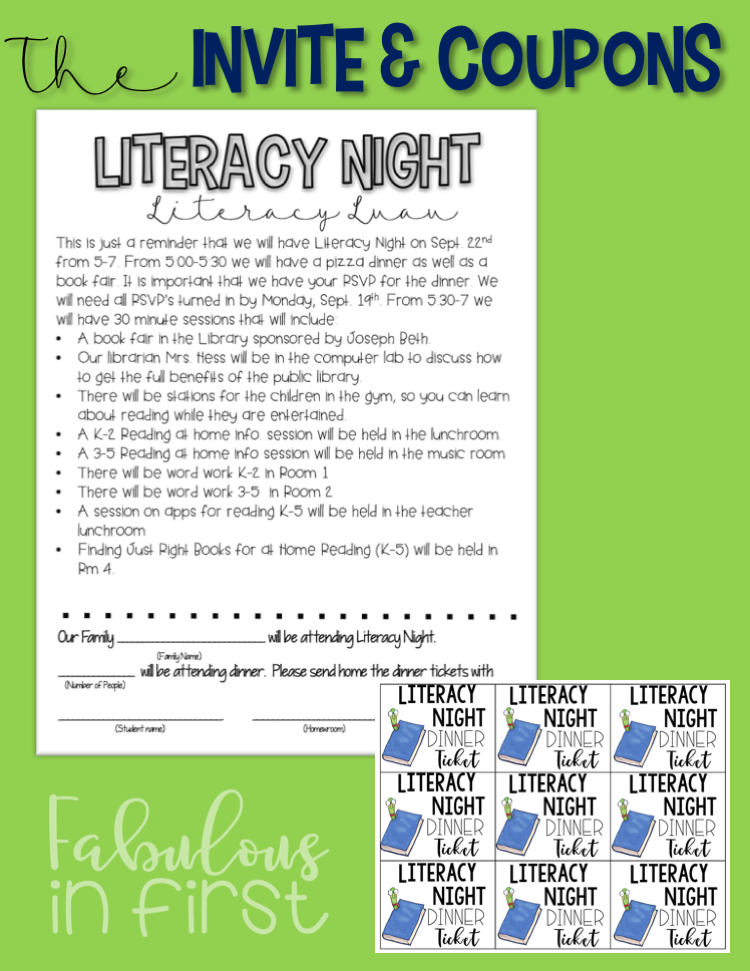 Promoting Literacy: Part One (Hosting a Literacy Night) - Fabulous In First