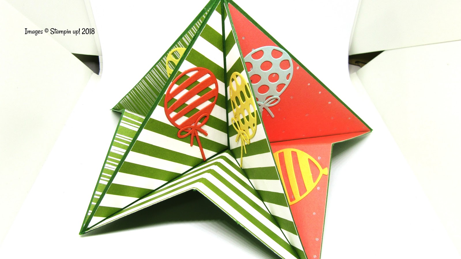 Positively papercraft: Easy Triangle Circular Fold Pop Up Card