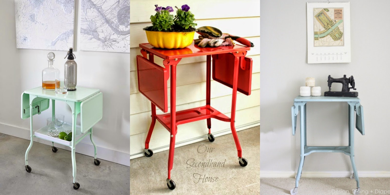 Vintage Typewriter Table Makeover | Rust-Oleum Universal Metallic in ...