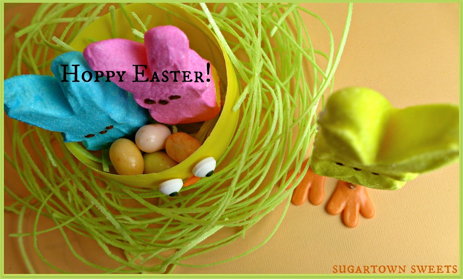 Sugartown Sweets: Easter Chick Chocolate Bowl & Bunny Peeps
