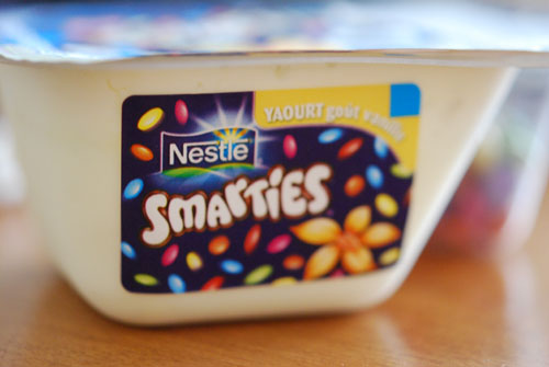 Candy Critic: Smarties + Yogurt