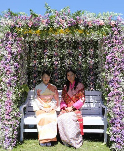 Princess Mako visited the Bhutan Flower Exhibition in Thimphu