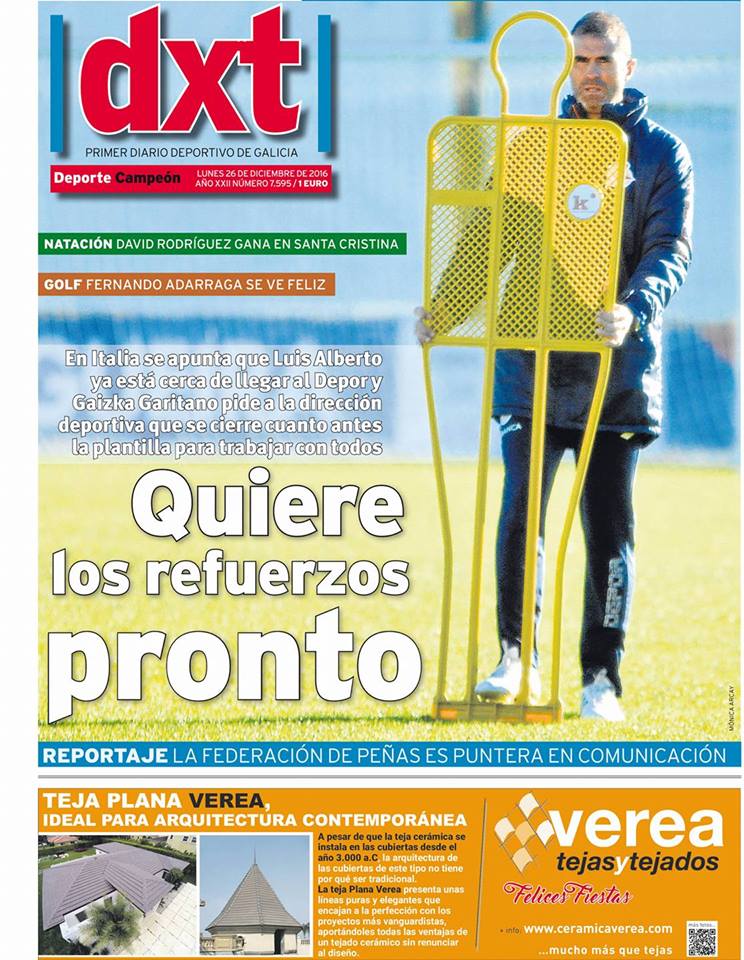 Riazor Deportivo: LA PORTADA DEL DXT