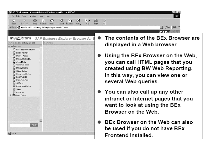 SAP BW Business Content Queries in the BEx Browser - SAP ABAP