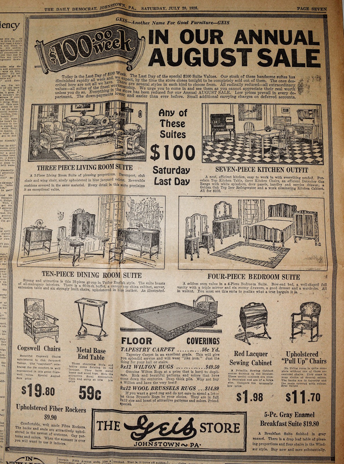 Vintage Johnstown: The Geis Store - 1928