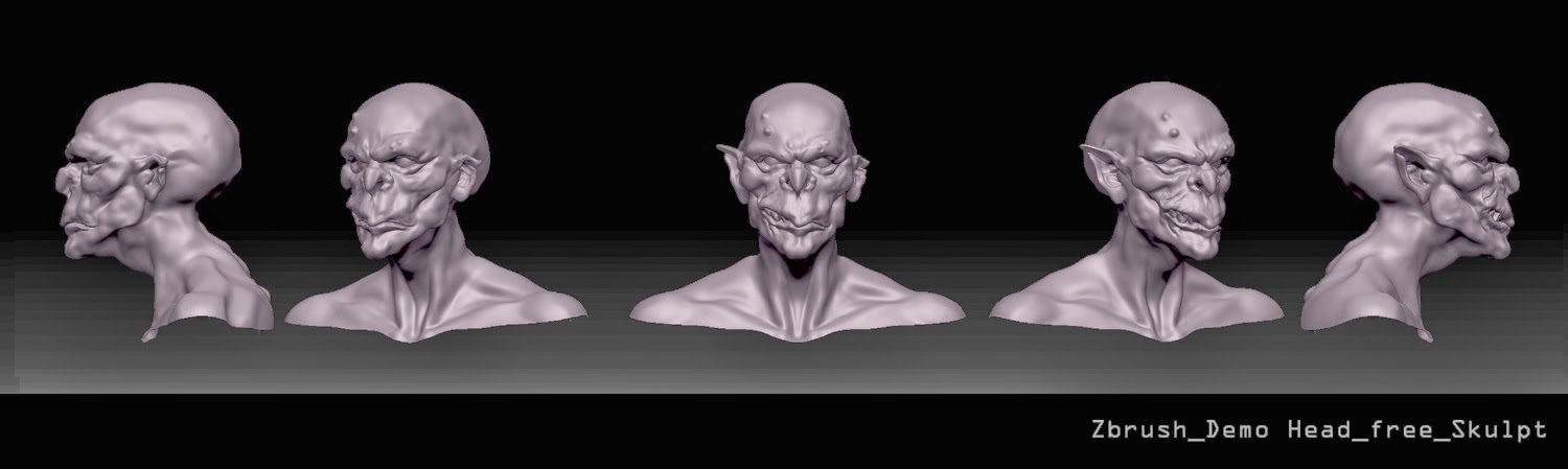 r0_1: Quick Monster Head Sketch and Mic. 3D