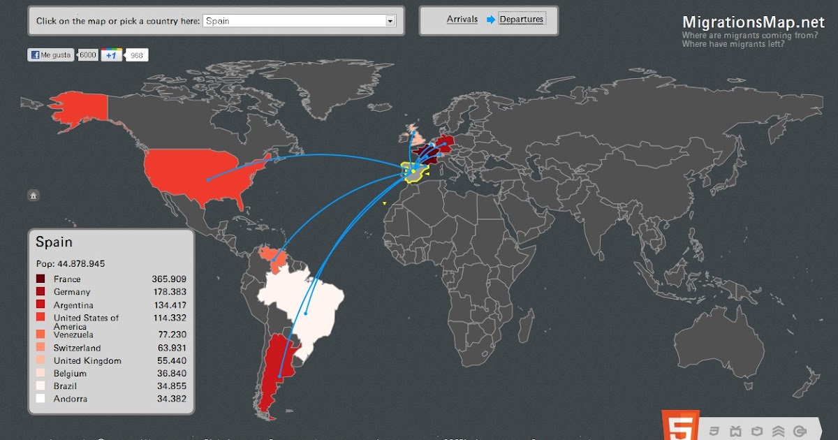 Trabajar Europa: Mapas de Migraciones
