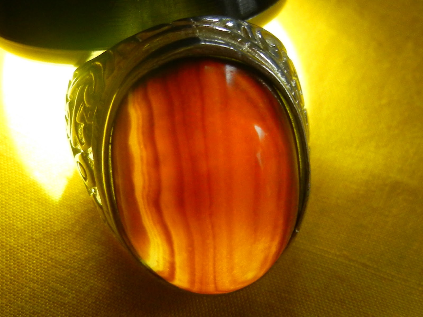 GELIGA KINABALU: CINCIN AKIK YAMAN HITAM GRED AA