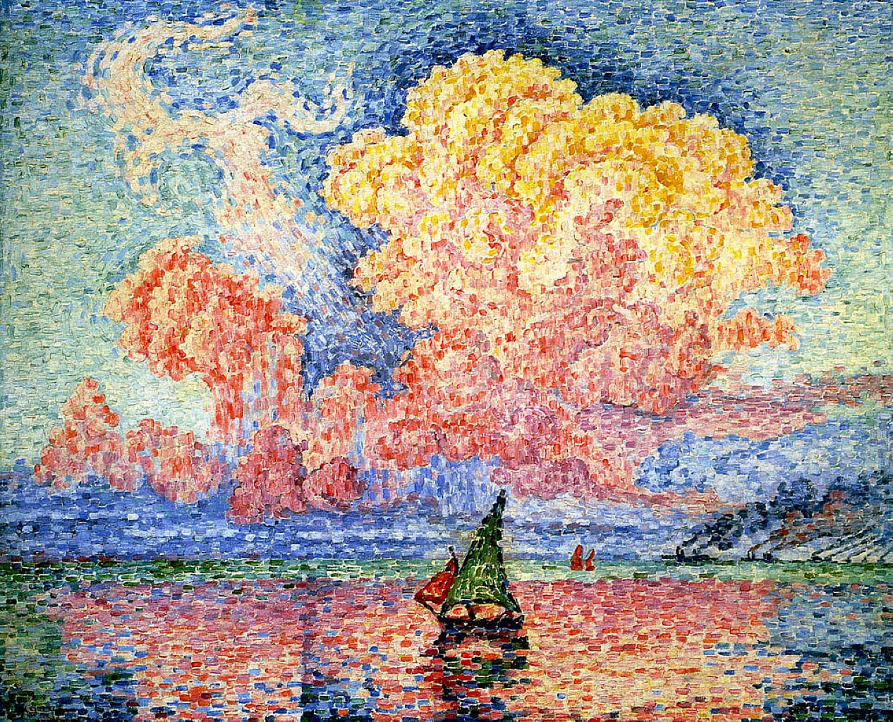 Paul Signac - The Pink Cloud Antibes (1916) : r/museum