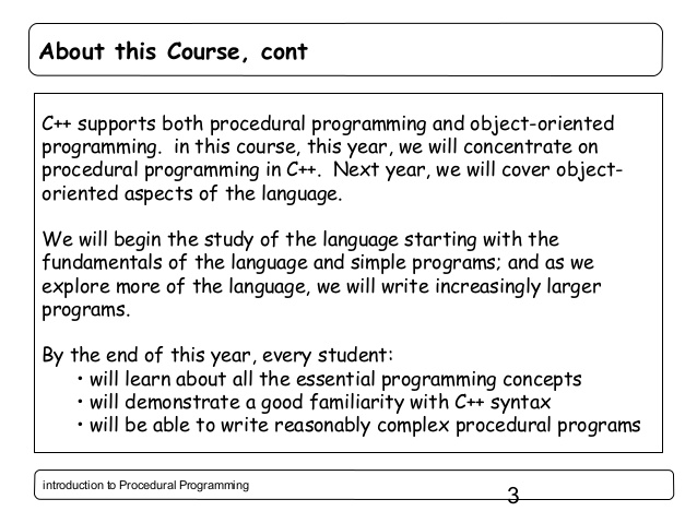 Hb Services Introduction To Procedural Programming