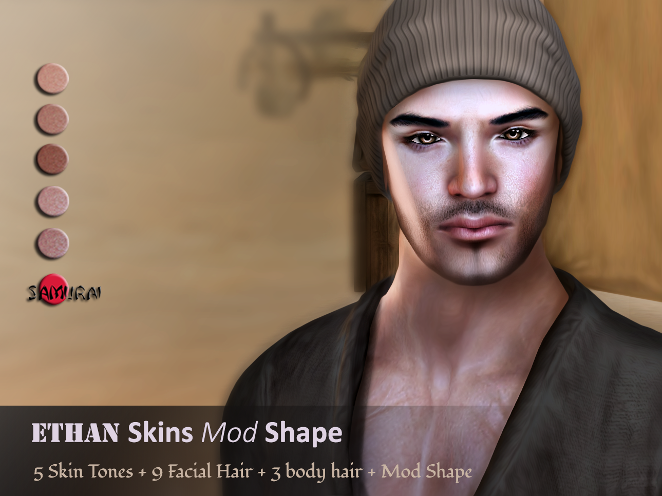 Samurai HQ SKIN (Second Life): ..::SAMURAI HQ::.. Ethan Skins and MOD ...
