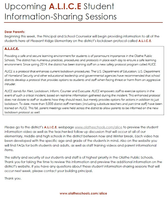 Pleasant Ridge Elementary: A.L.I.C.E. Protocol