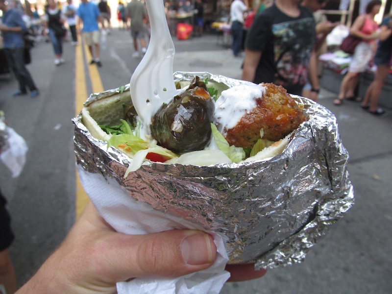 Watch Me Eat: Organic Falafel Street Cart in New York, NY