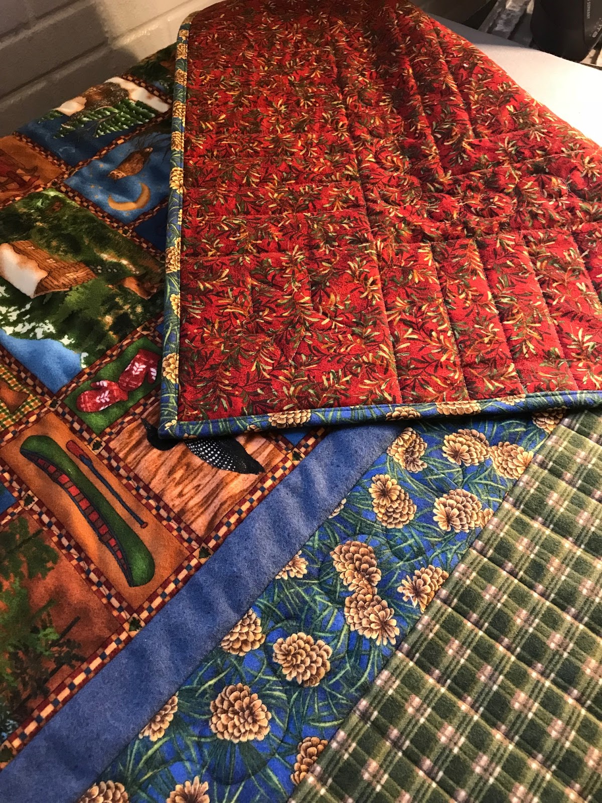 Quilting In The BunkHouse: Rustic Flannel Finish