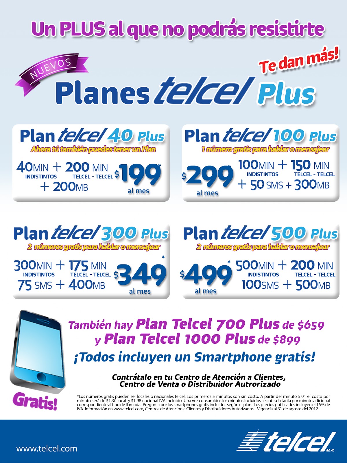 Global Publicidad: Nuevos Planes Telcel Plus... te dan mas