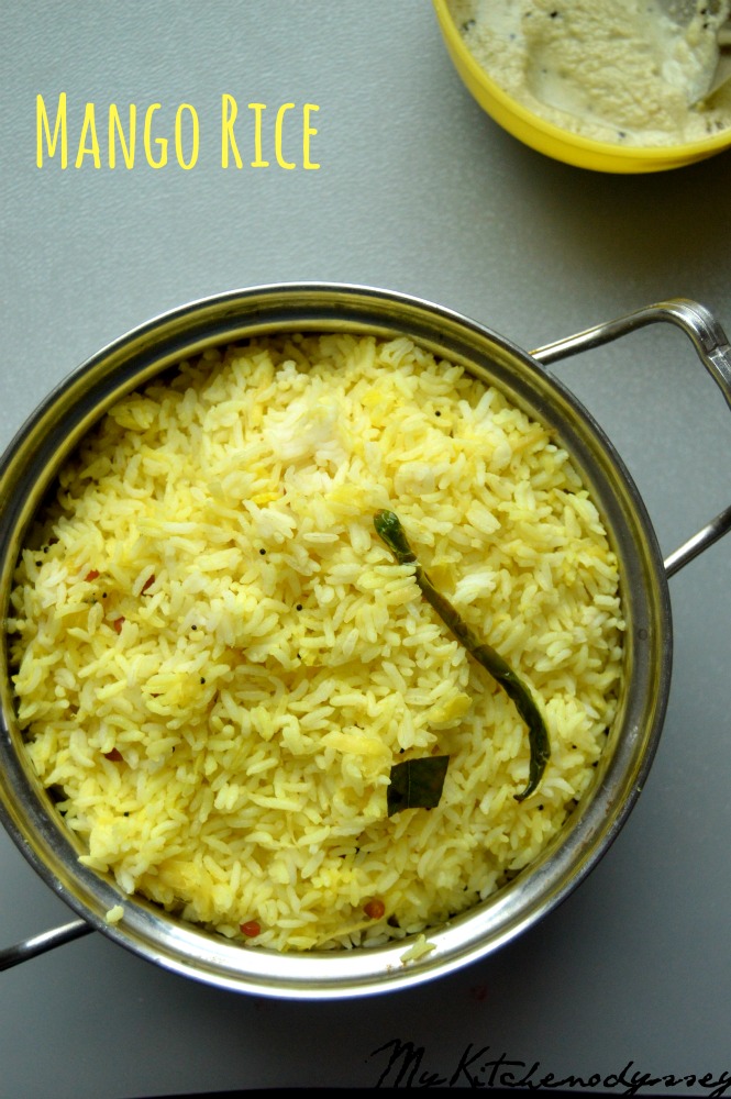 Raw Mango Rice Recipe | Manga Sadam | Easy Rice Recipes | Indian Lunch ...