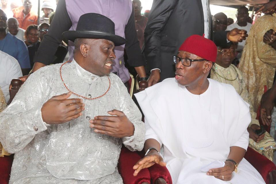 Photos: James Ibori spotted at a function in Delta state