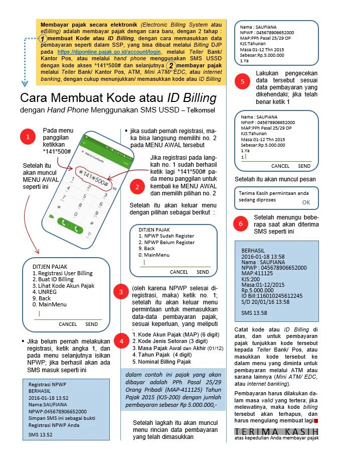 Cara Membuat Kode atau ID Billing Untuk Setor Pajak melalui SMS | Tax ...