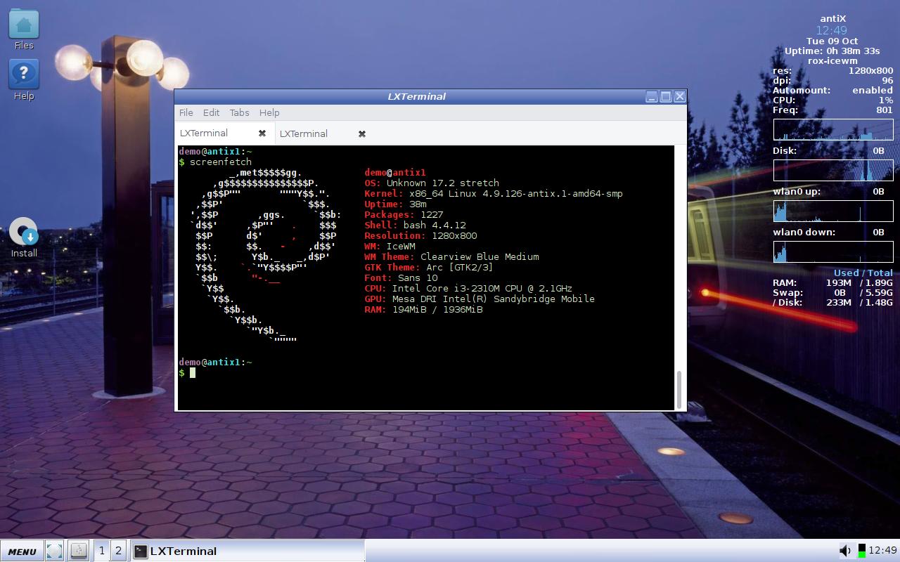 antiX 17.2 Helen Keller screenshots