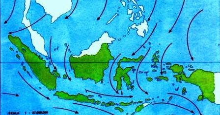 geography: proses terjadinya angin muson barat dan angin muson timur.
