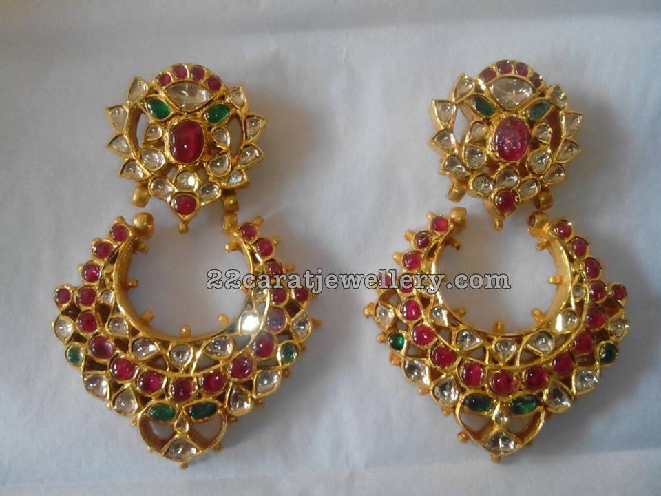 10 Different Style Kundan Jhumkas Chandbalis - Jewellery Designs